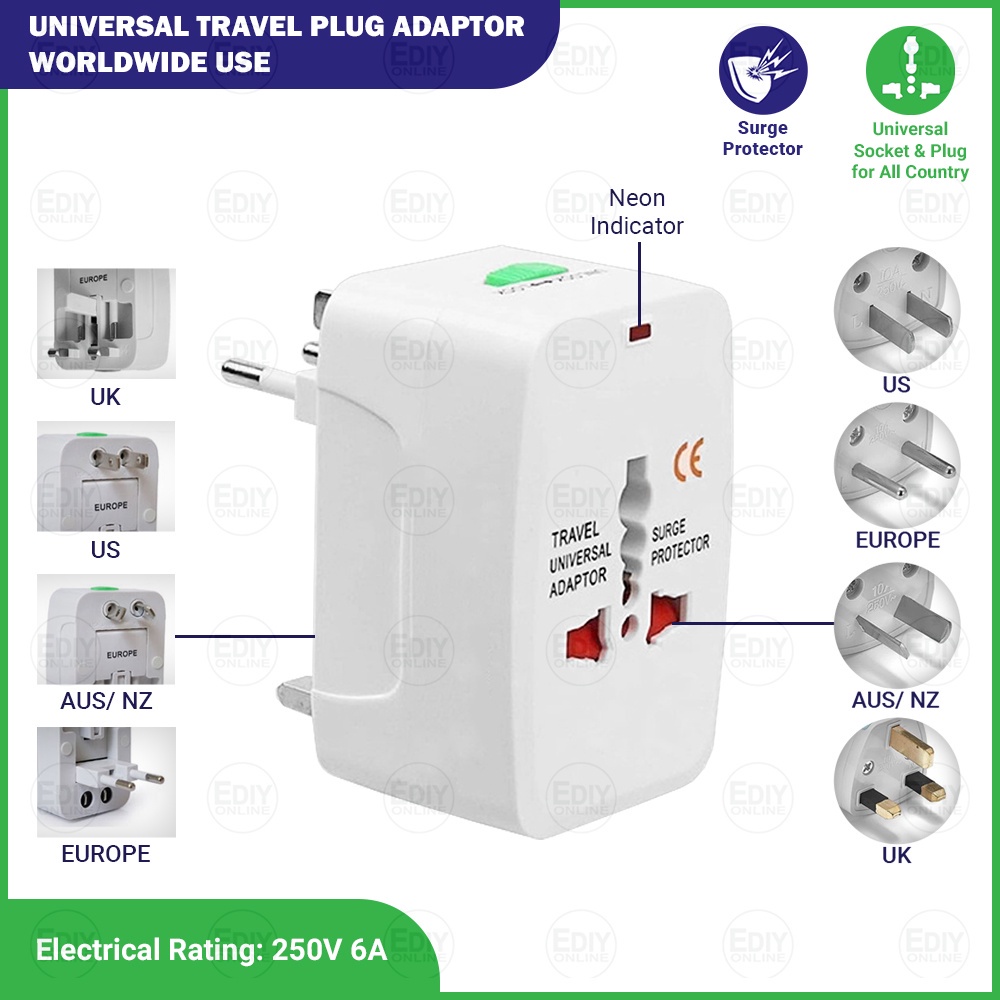 3 WAY ADAPTOR ADAPTER SWITCH USB SOCKET OUTLET PLUG EXTENSION WALL ...