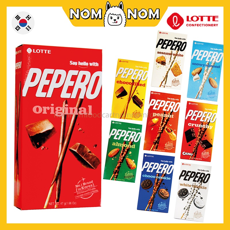 Korea Lotte Pepero Biscuit Stick 32g~50g Original Chocofilled Almond