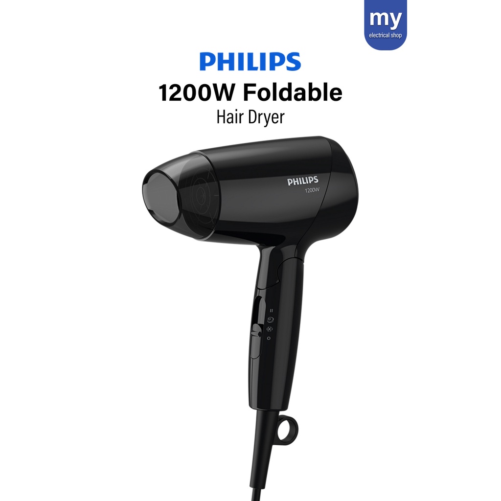 Philips Essential Care Compact Foldable Hair Dryer BHC010 BHC010/13 | Shopee Malaysia