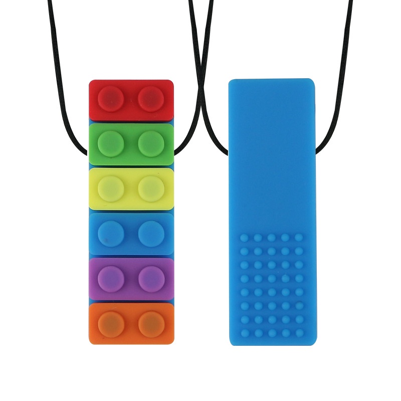 Sensory Chew Necklaces Chewable Teether for Boys and Girls Silicone ...