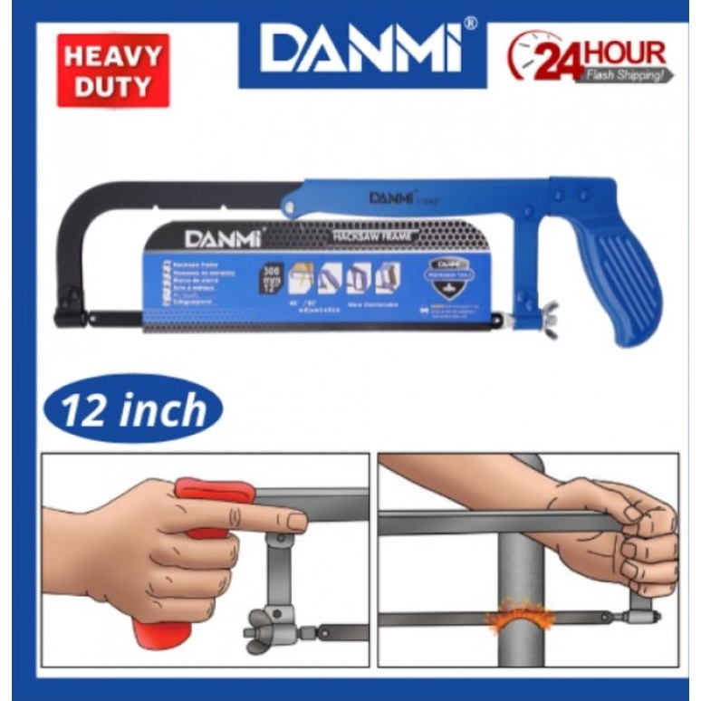 DANMI 12 INCH HEAVY DUTY HACKSAW FRAME C/W BLADE | Shopee Malaysia