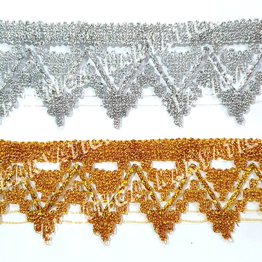 Gold Lace/Indian Lace 1754 (17 yards - 5cm Width) | Shopee Malaysia