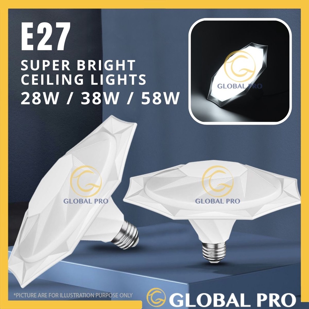 E27 ULTRA BRIGHT E27 Ceiling Light Energy Saving Bulb Lampu Pasar Malam ...