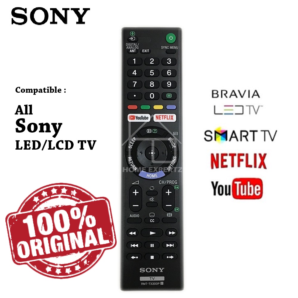SONY ORIGINAL LED TV LCD TV REMOTE CONTROL YOUTUBE NETFLIX RMF-TX310P ...
