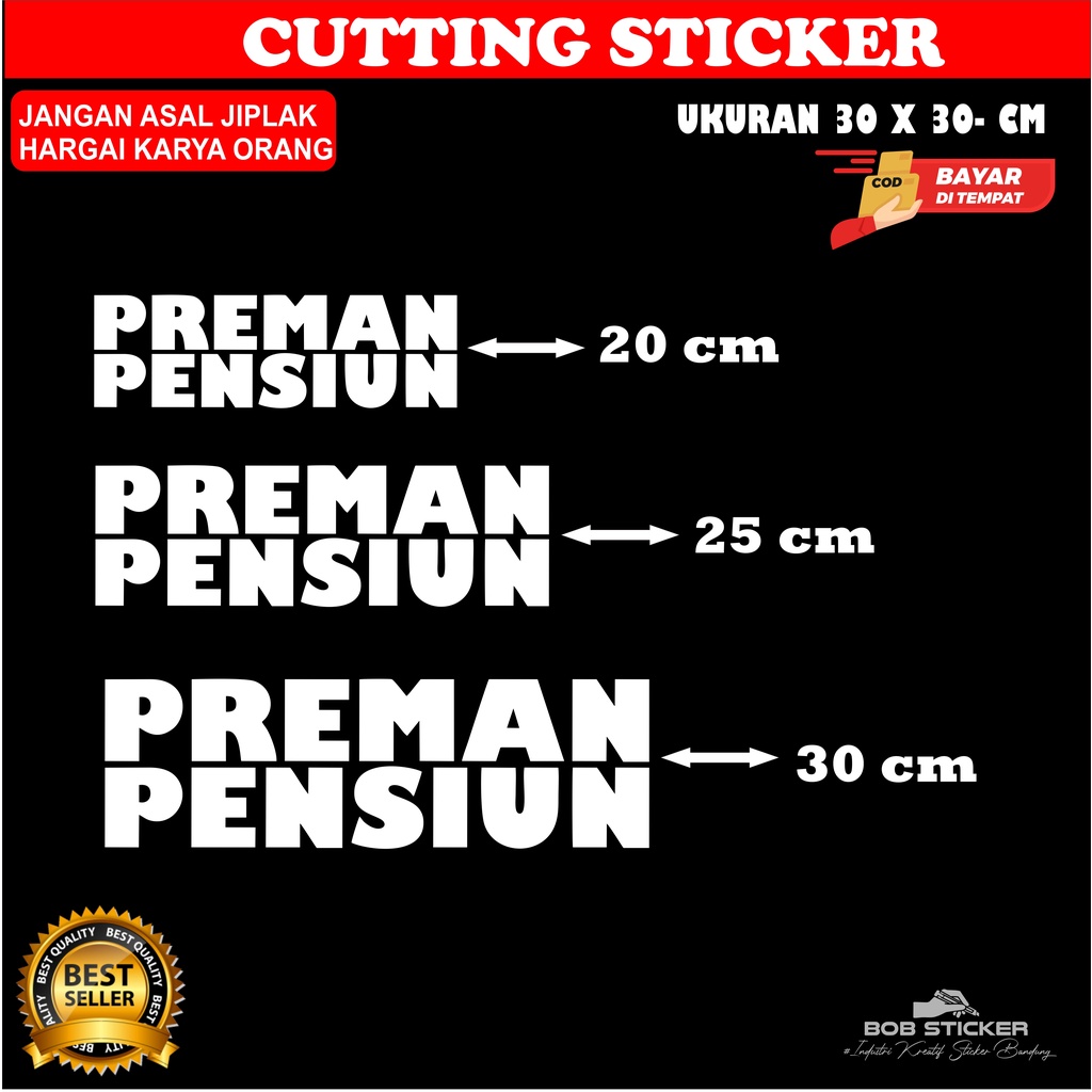 Cutting Preman Pensiun stickers for motorbikes / car windows | Shopee ...