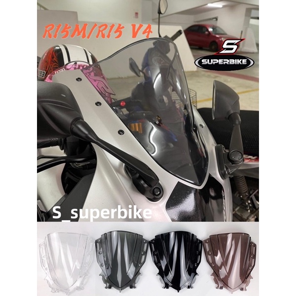 Yamaha R15M R15 V4 windshield windcreen Double Bubble Visor Racing ...