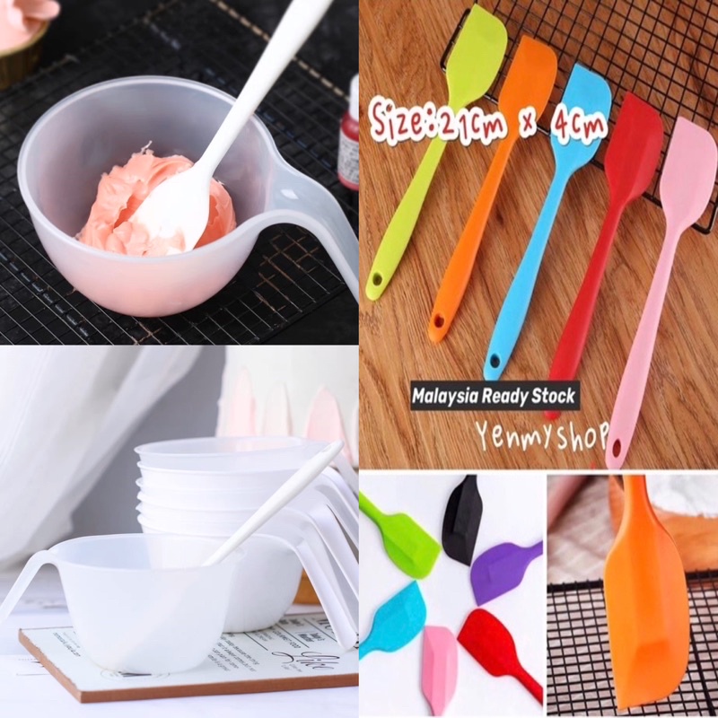 Kek Silicone Spatula Scraper High Temperature Resistant Mixing Bowl ...