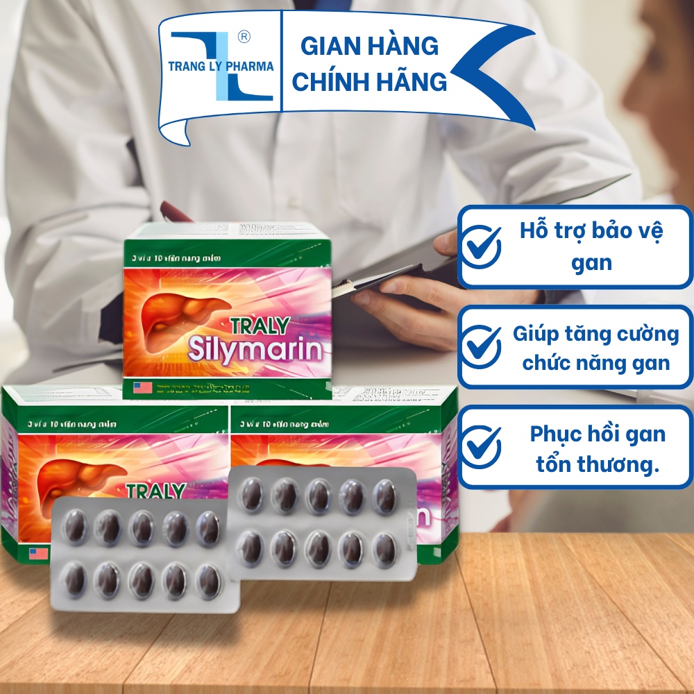 Traly Silymarin pills support liver protection, help enhance liver ...