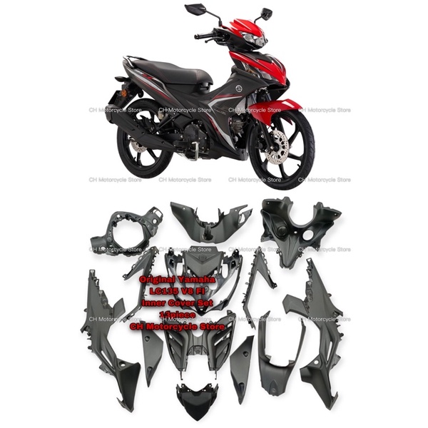 HLY Original Yamaha LC135 V8 FI Cover Set Inner Coverset Matt 100% Hong ...