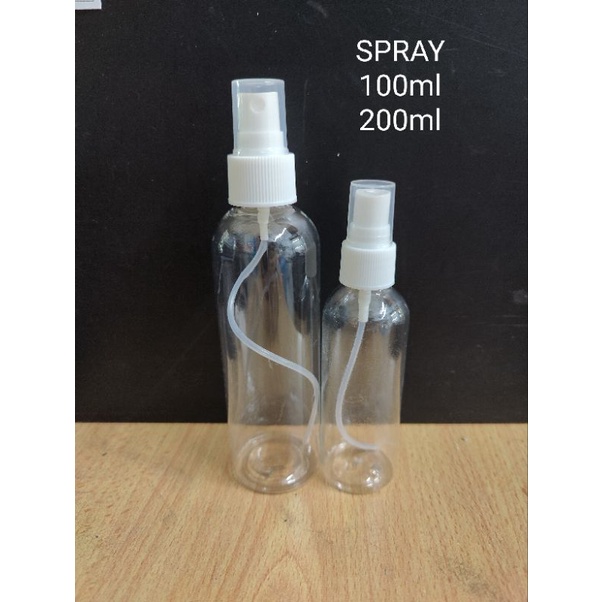 SPRAY BOTTLE 100ml (100pcs) / 200ml (50pcs) empty transparent bottle ...