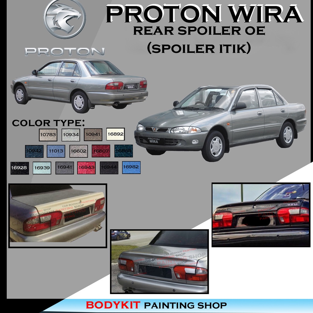 PROTON WIRA SEDAN SALOON SPOILER OE SPOILER ITIK REAR BONET LIP ABS ...