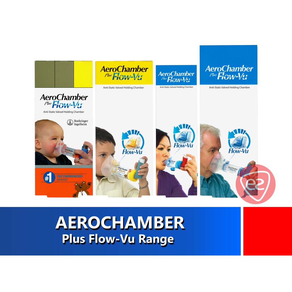 Aerochamber Plus Flow-Vu (Small / Medium / Large Mask / Mouthpiece ...