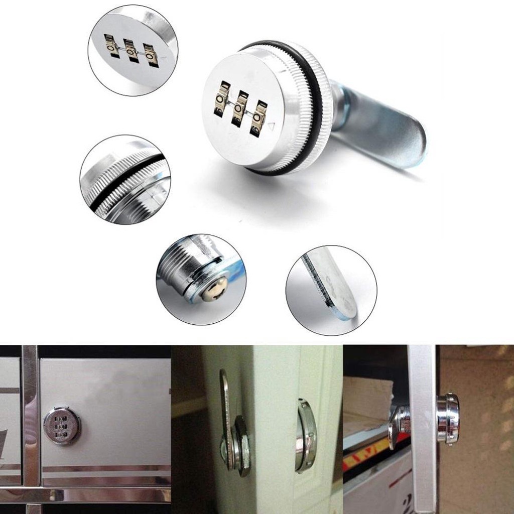 3 Digit Alloy Number Combination Condo Airbnb Cam Lock Locker Letter ...