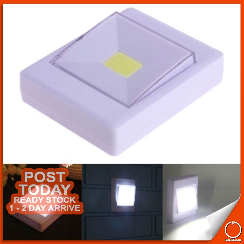 𝐄𝐀𝐒𝐘 𝐈𝐍𝐒𝐓𝐀𝐋𝐋𝐀𝐓𝐈𝐎𝐍 Battery Powered Cupboard Wall Switch LED Light ...