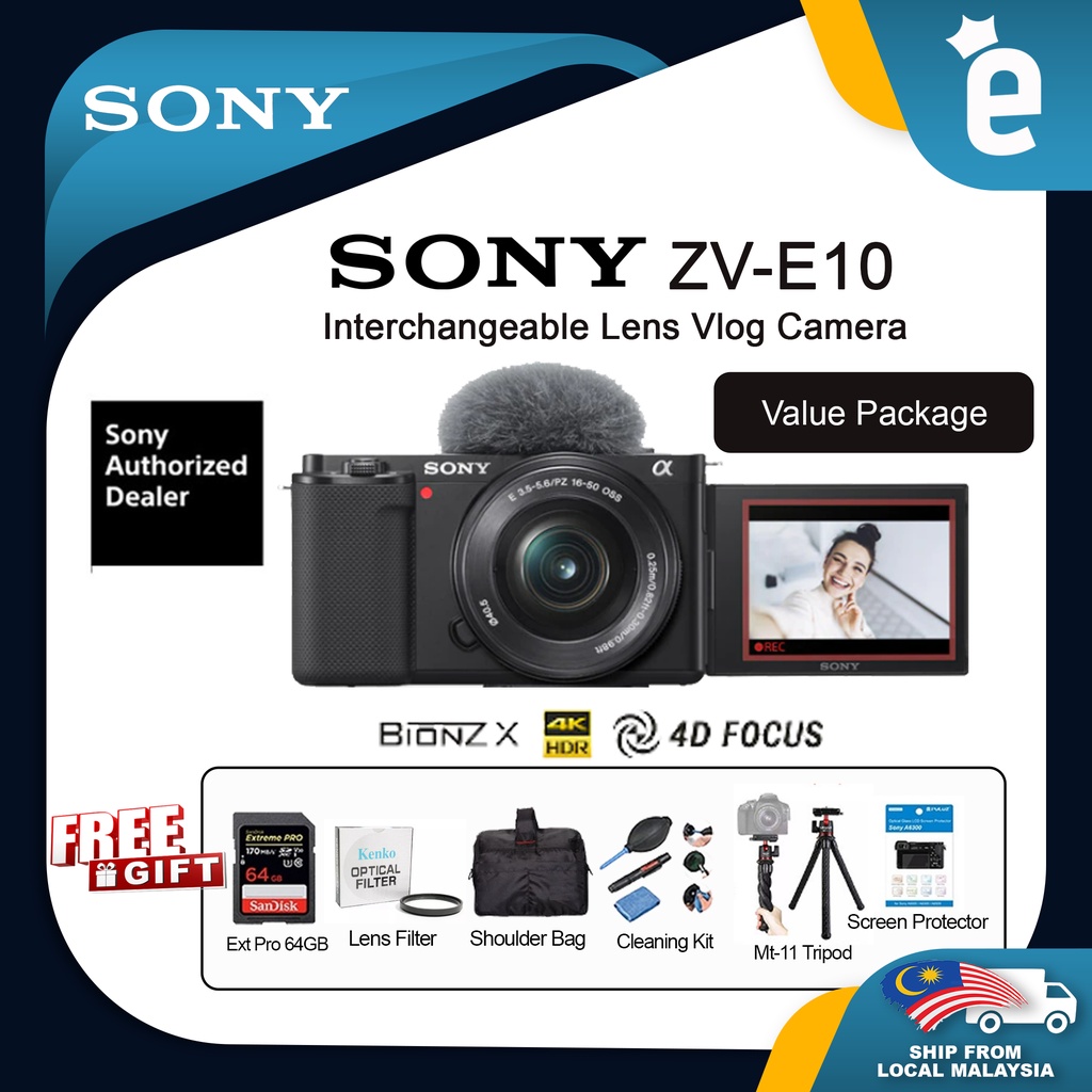 Sony Kit Lens Interchangeable-Lens (16/50mm) ZV-E10 ZVE10 | Shopee Malaysia