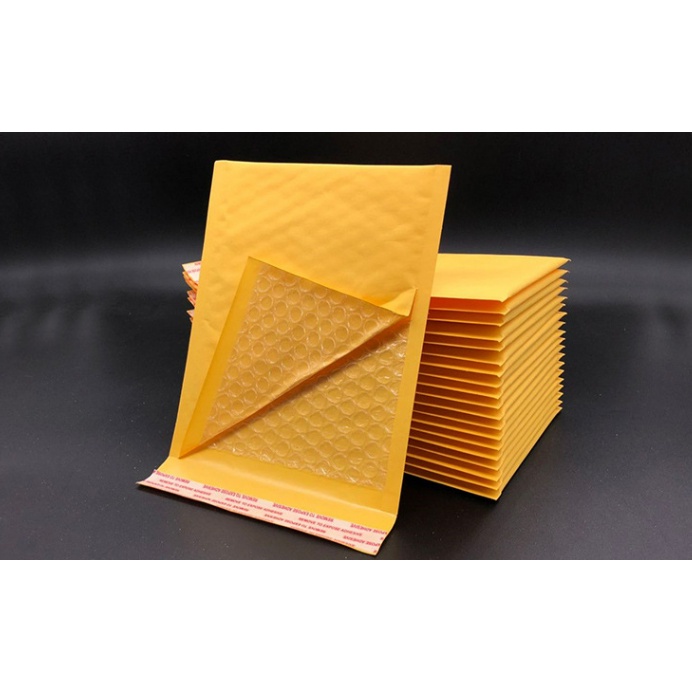 Kraft Bubble Mailer Envelope Yellow Bubble Wrap 24cm x 36cm + 4cm (10s ...