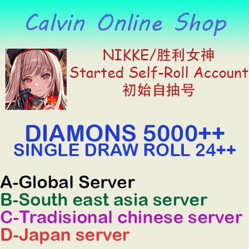 GODDESS OF VICTORY:NIKKE Traditional Chinese Started Self-Roll Account ...
