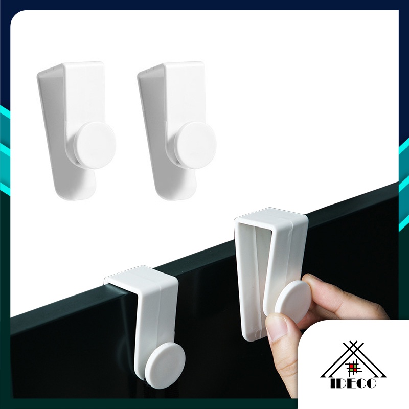 iDECO 2pcs Cupboard Door Hook Multipurpose Plastic Hooks Kitchen ...