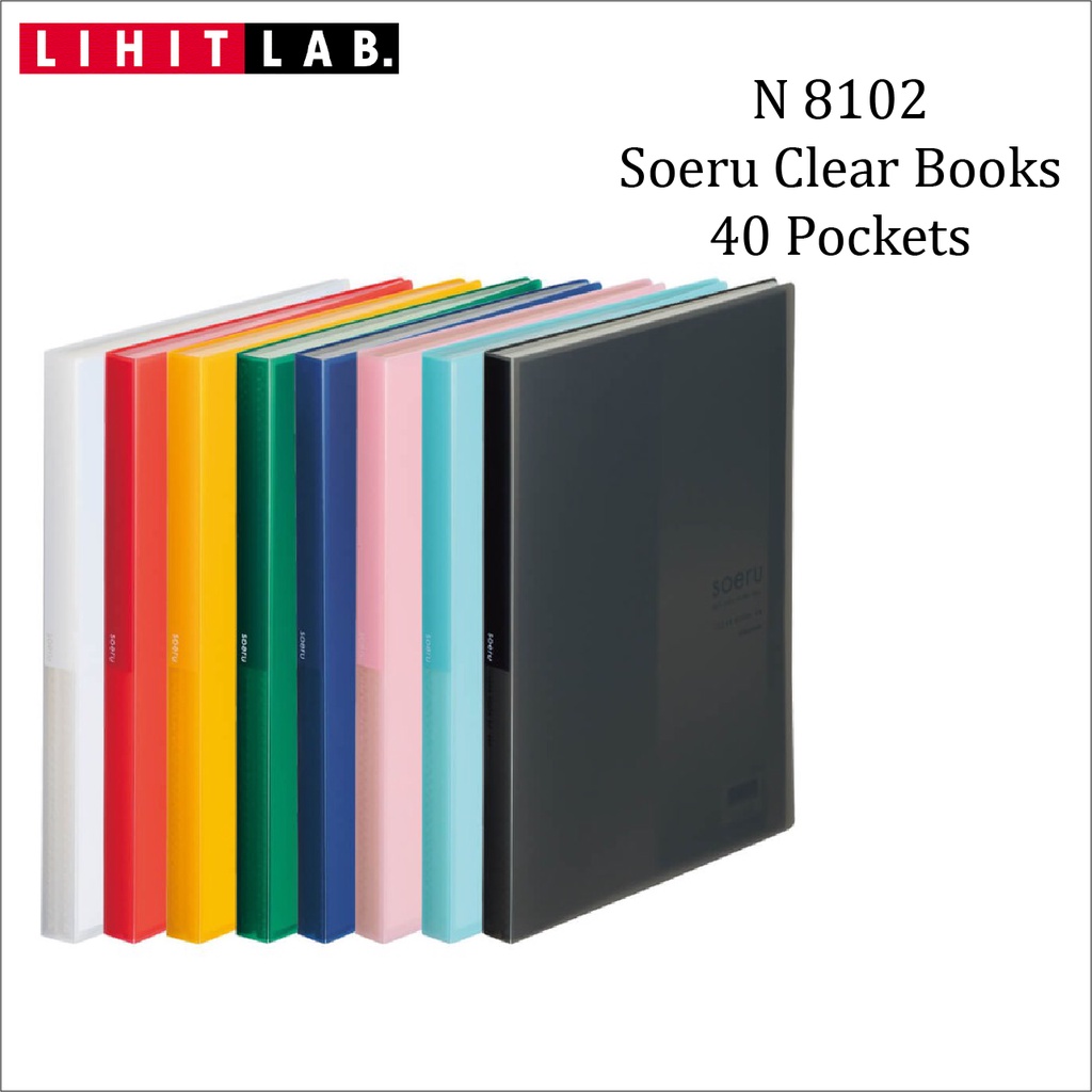 【LIHIT LAB.】Soeru Clear Book A4 Size 40 Pockets (N 8102) | Shopee Malaysia