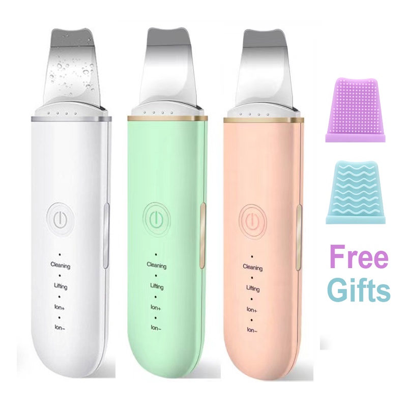 Ultrasonic Skin Scrubber Vibration Face Spatula Blackhead Remover ...