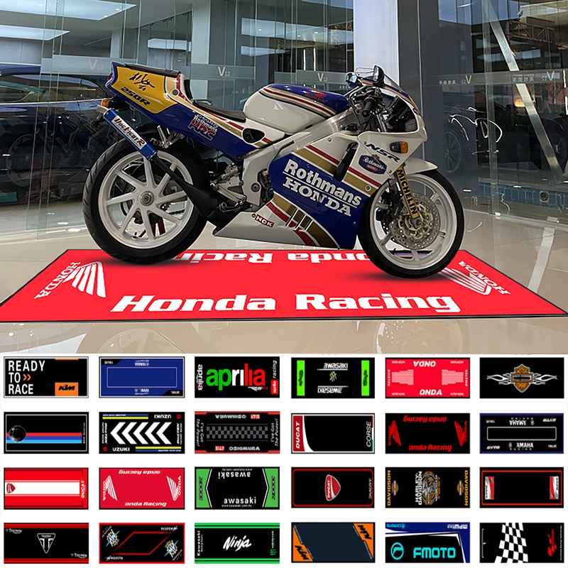 Cool Motorcycle Bike Mat Display Carpet Floor Moto Racing Car Anti-Slip ...