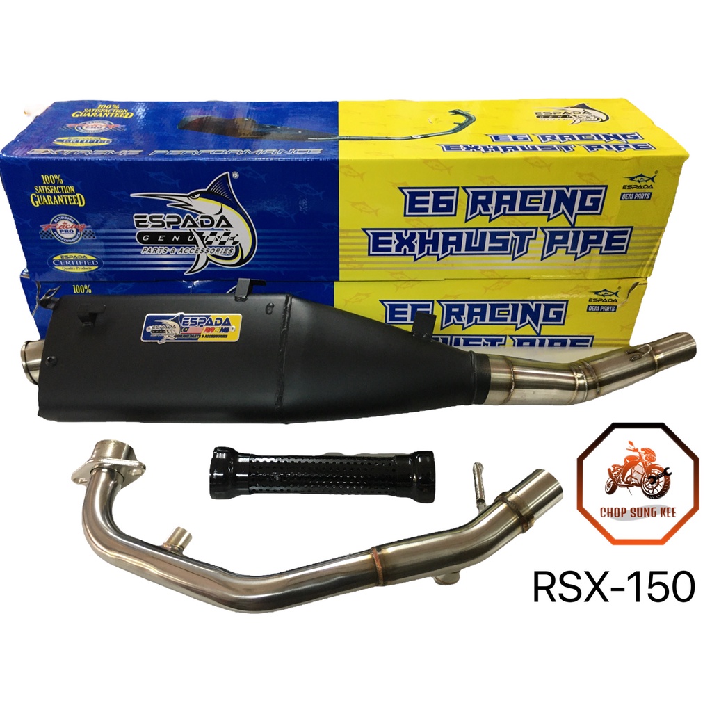 EXHAUST PIPE RACING STANDARD OPEN ESPADA E6 28MM/30MM/32MM FOR HONDA RSX-150 | Shopee Malaysia