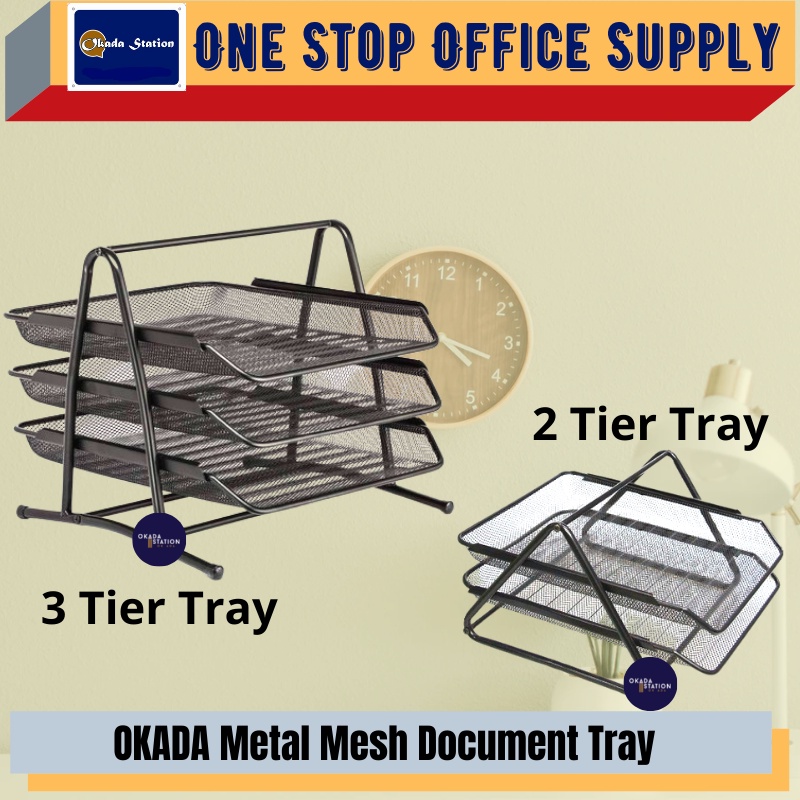 OKADA A4 METAL DOCUMENT TRAY -2 LAYER-3 LAYER / Rak Besi / Document ...