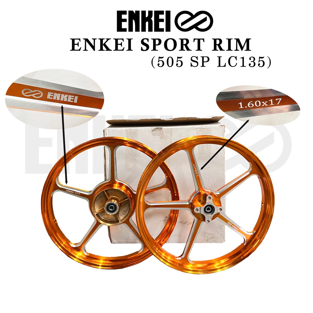 [READY STOCK] ENKEI 505 SP LC135 SPORT RIM (ORANGE) | Shopee Malaysia