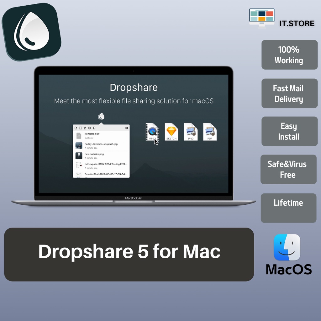 Dropshare 5 Lifetime for Intel and M1 Chip Apple Silicone MacOs/Macbook ...