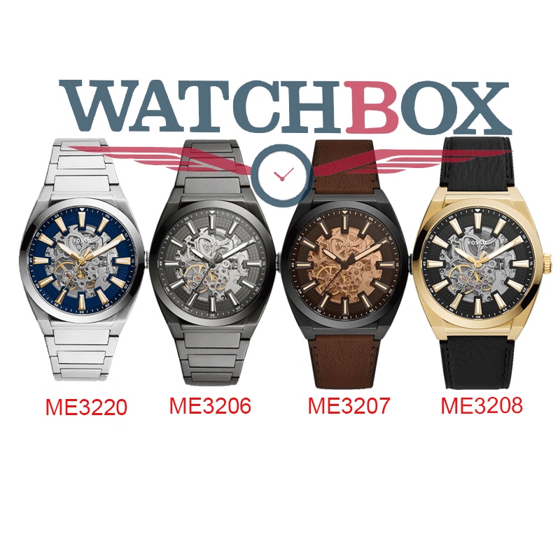 Original in stock F ossil Everett Automatic Stainless Steel Watch ...