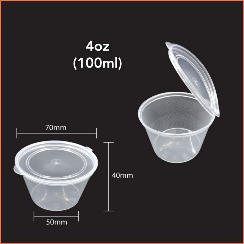 1oz (25ml) / 1.5oz (35ml) PP Sauce Cup With Lid Cover / Small Plastic ...