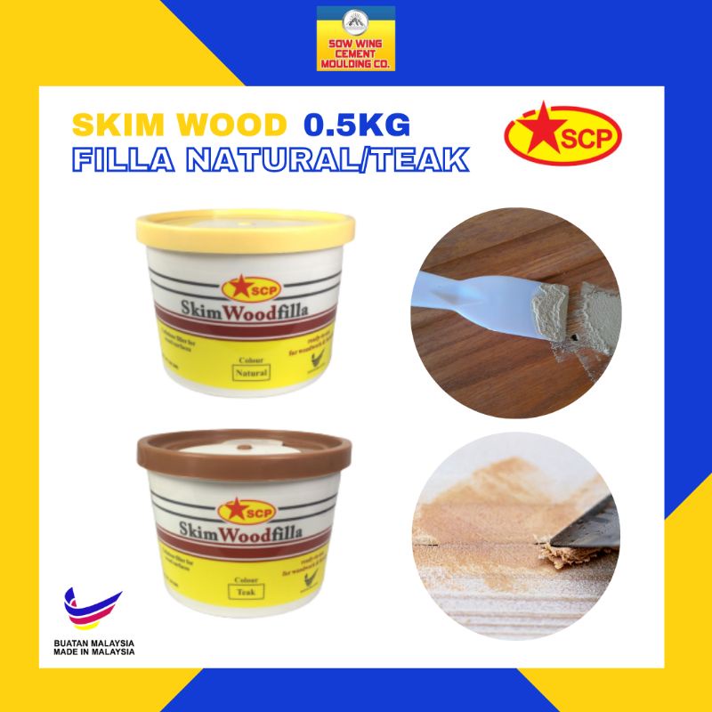 Skim Wood Filla SCP- Natural/Teak (0.5kg) | Shopee Malaysia