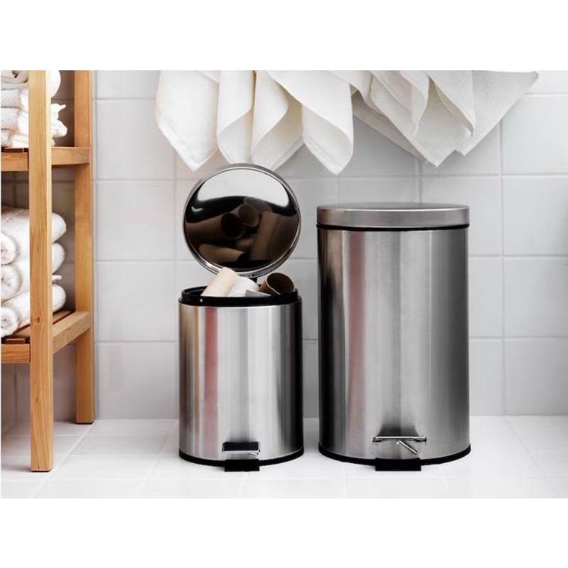 IKEA STRAPATS Pedal Bin 5L Stainless Steel Dustbin (Genuine product ...