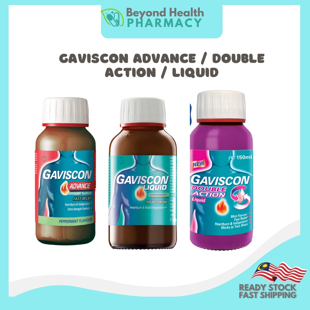 GAVISCON DOUBLE ACTION 150ML / GAVISCON ADVANCE 150ML / GAVISCON LIQUID ...