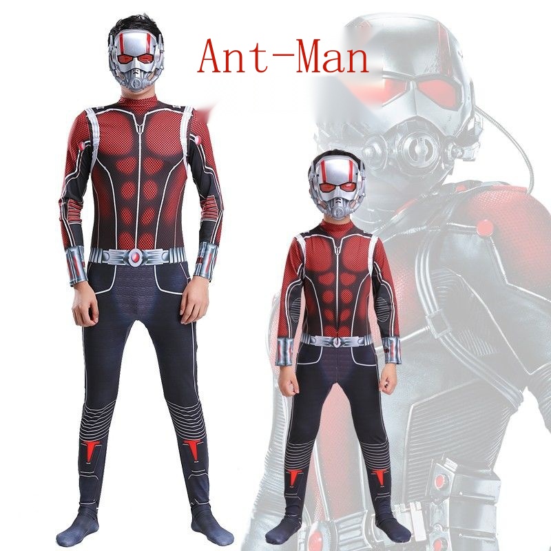 Marvel series character dress up costume Ant-Man kids and adult cosplay ...