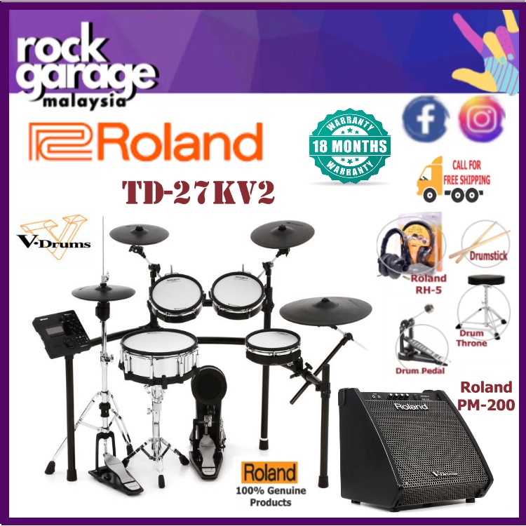Roland TD-27KV2 V-Drums Electronic Digital Drum Set ( TD27KV2 / 27KV2 ) Replace TD-27KV TD27KV ...