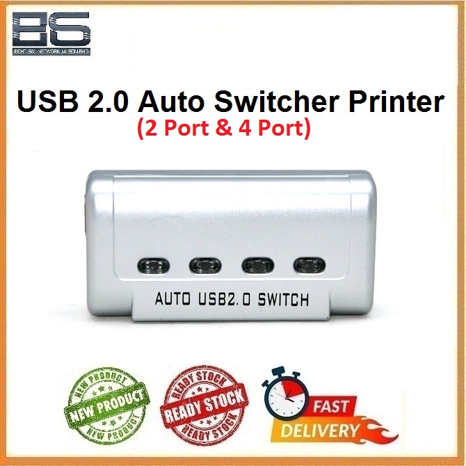 USB 2.0 Auto Switcher Printer | 2 Port & 4 Port | Shopee Malaysia