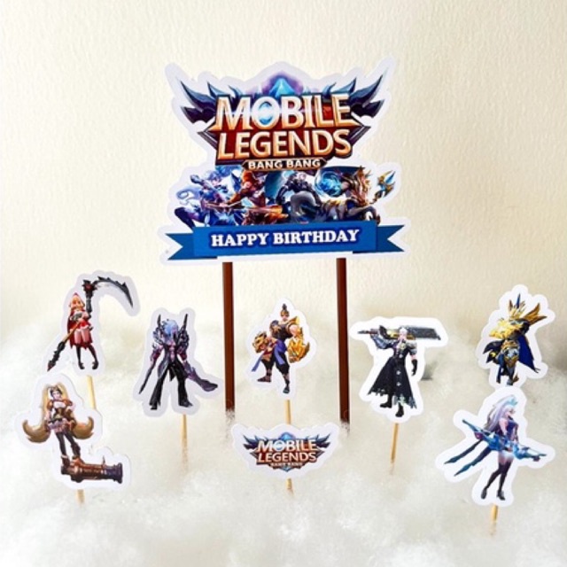 MOBILE LEGEND TOPPER / MOBILE LEGEND CAKE TOPPER / HAPPY BIRTHDAY CAKE ...