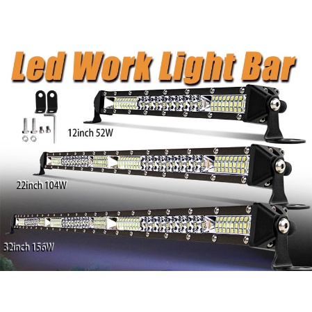 12" 22" 32" 42" 52INCH Putih/ Kuning 12D Super bright Lampu Ultra Slim ...