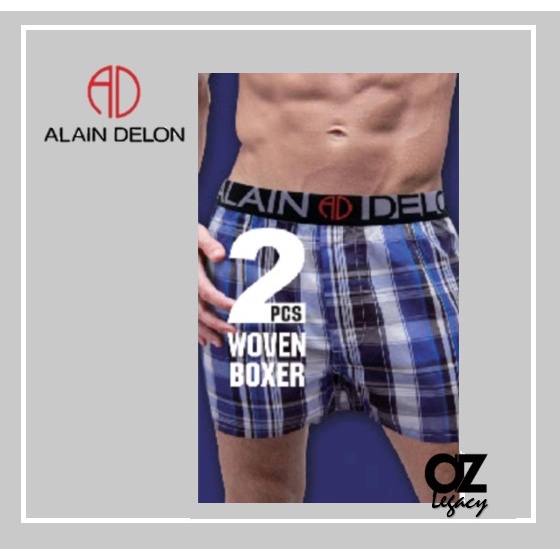 ALAIN DELON 2 Pcs Original Men Wooven Boxer (AD6248) | Shopee Malaysia
