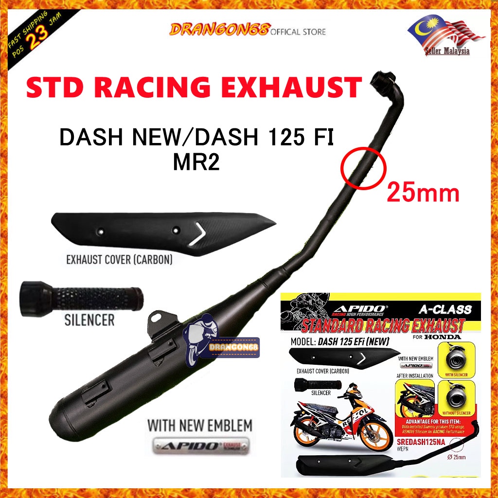 Honda Dash125-Fi Dash 125 Fi NEW Dash125 Fi Exhaust RACING APIDO EKZOS ...