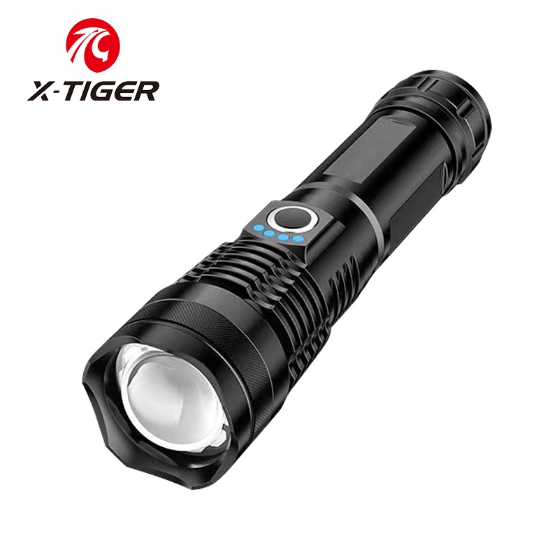 X-TIGER Telescopic Zoom P50 Strong Light Remote Flashlight Aluminum ...
