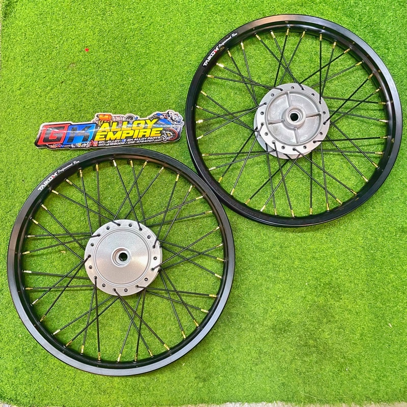 RIM ALLOY 17 x 160 RCB MERAH + HUB CHROME SIAP PASANG JEJARI PNP MOTOR ...