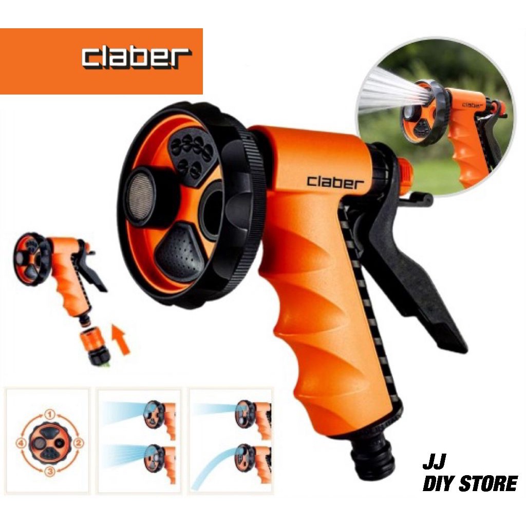Claber 9391 ”Ergo-garden” Spray Pistol,WATER SPRAY GUN, JET SHOWER GUN ...