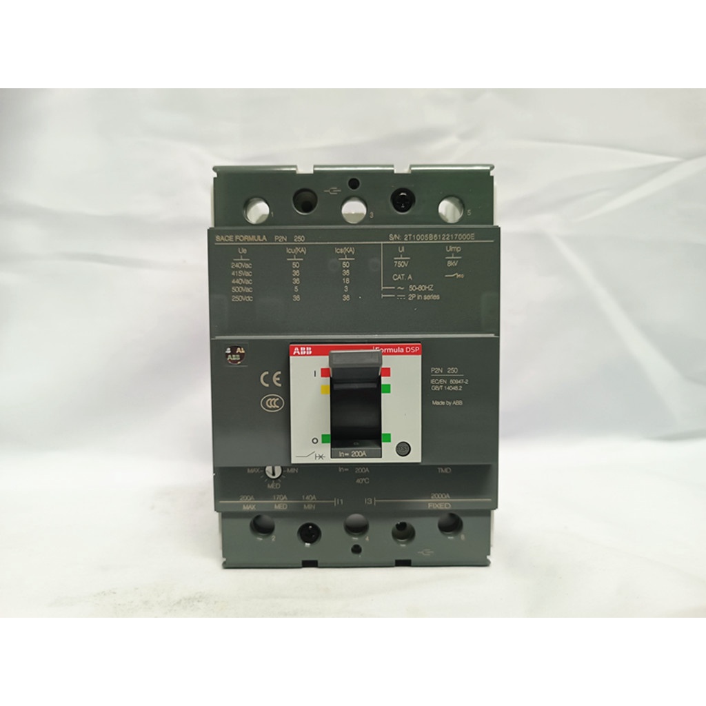 ABB-P2N250-3P/200A 1SDA116337R1 ABB MCCB P2N 250 TMD 200-2000 3p F F ...