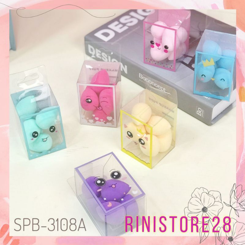 Sponge Applicator mini Egg Powder Mica Box Contents pcs | Shopee Malaysia