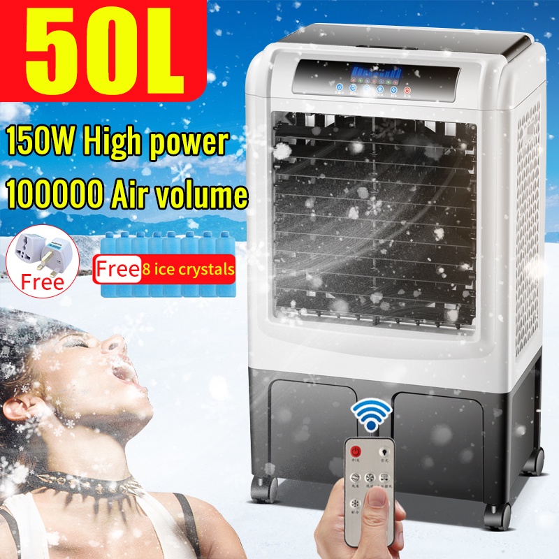 【Free 8 Ice Crystals】Powerful 50L Large Capacity Air Cooler Portable ...