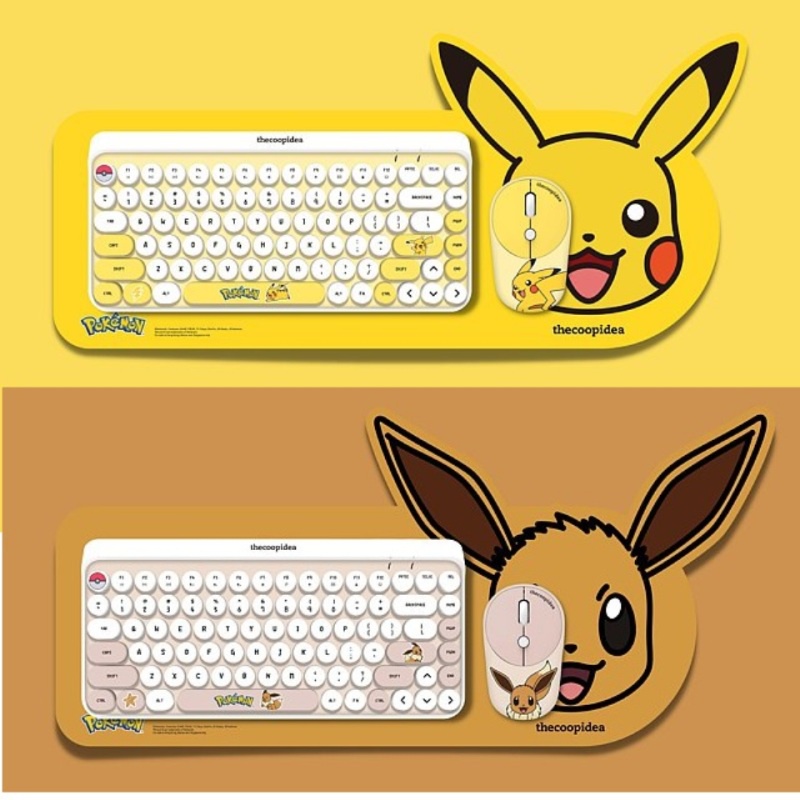 Thecoopidea pokémon TAPPY Wireless Keyboard Set - Pikachu Eevee Snoriax ...