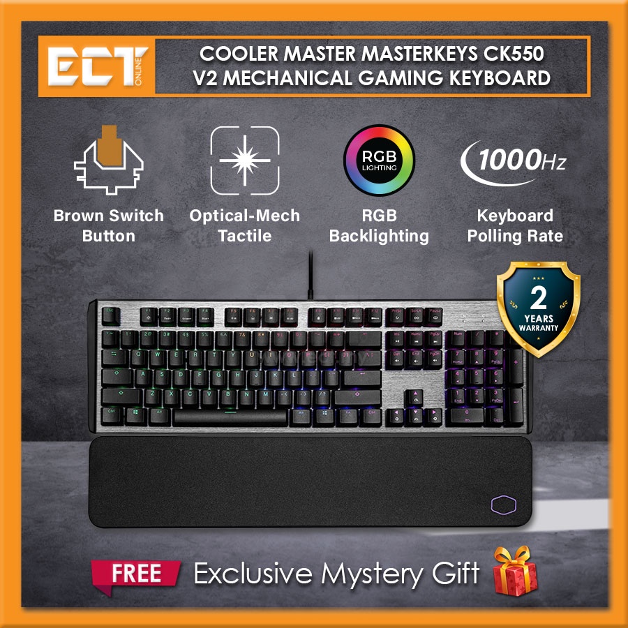 Cooler Master Masterkeys CK550 V2 Mechanical Gaming Keyboard - Blue ...