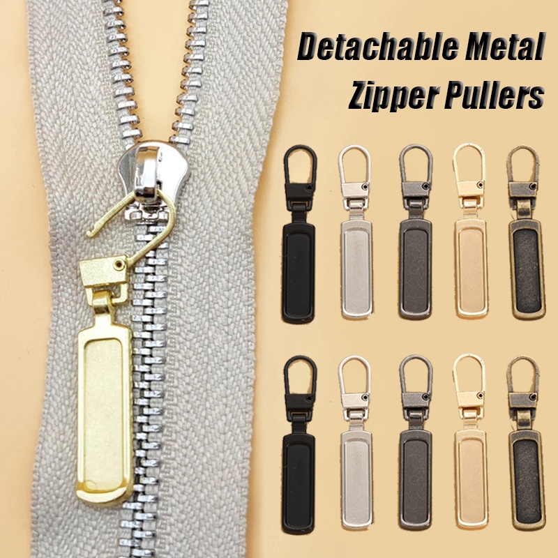 Universal Luggage Bag Clothes Jacket Metal Removable Zipper Puller DIY ...